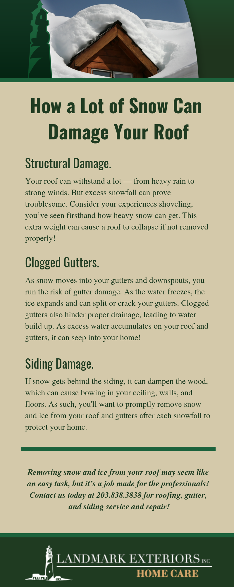 How a Lot of Snow Can Hurt Your Roof - LANDMARK EXTERIORS